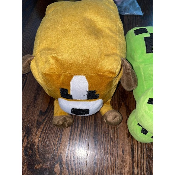 Minecraft | Toys | Minecraft Mojang Green Creeper And Dog Plush Stuffed ...